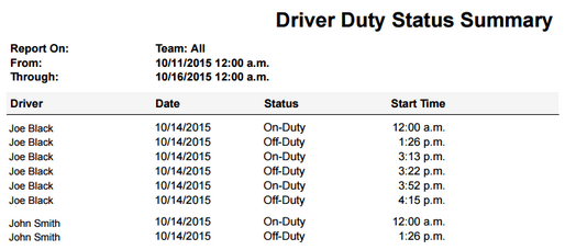 HOS Driver Duty Status Summary – Verizon Connect Enterprise Help