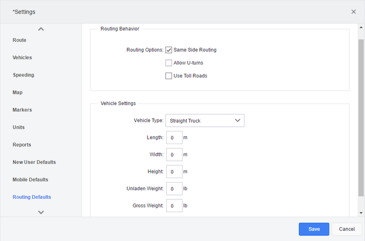 Configuring Navigation Routing Settings – Verizon Connect Enterprise Help