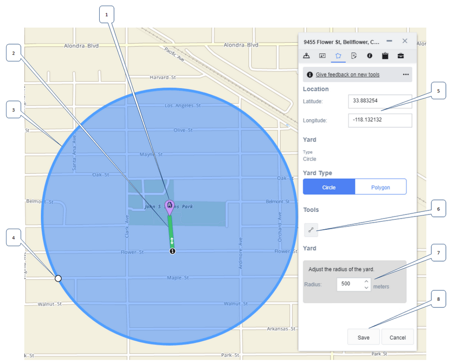 Editing a Circle Marker – Verizon Connect Enterprise Help