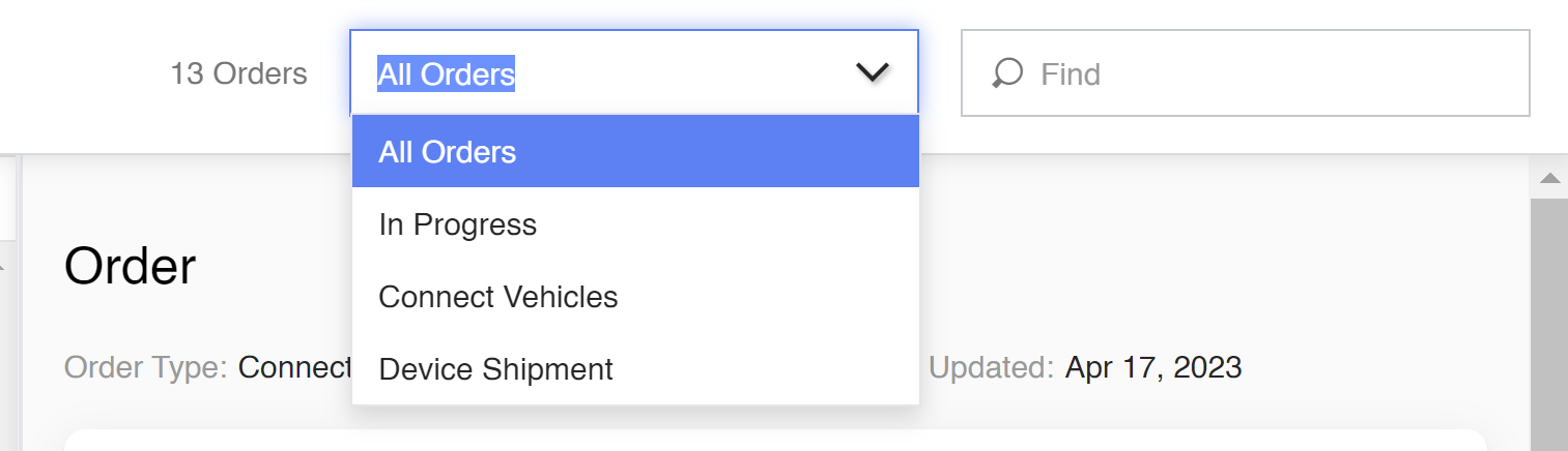 Viewing Hardware and Subscription Orders – Verizon Connect Enterprise Help