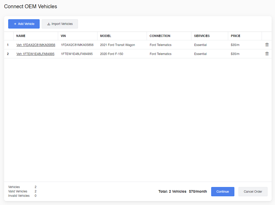 Adding OEM Vehicles to Your Account – Verizon Connect Enterprise Help