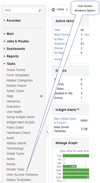 Creating User Access Windows – Verizon Connect Enterprise Help