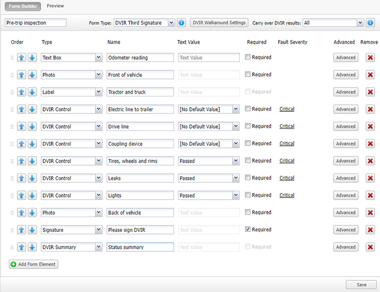 Creating DVIR Form Templates – Verizon Connect Enterprise Help